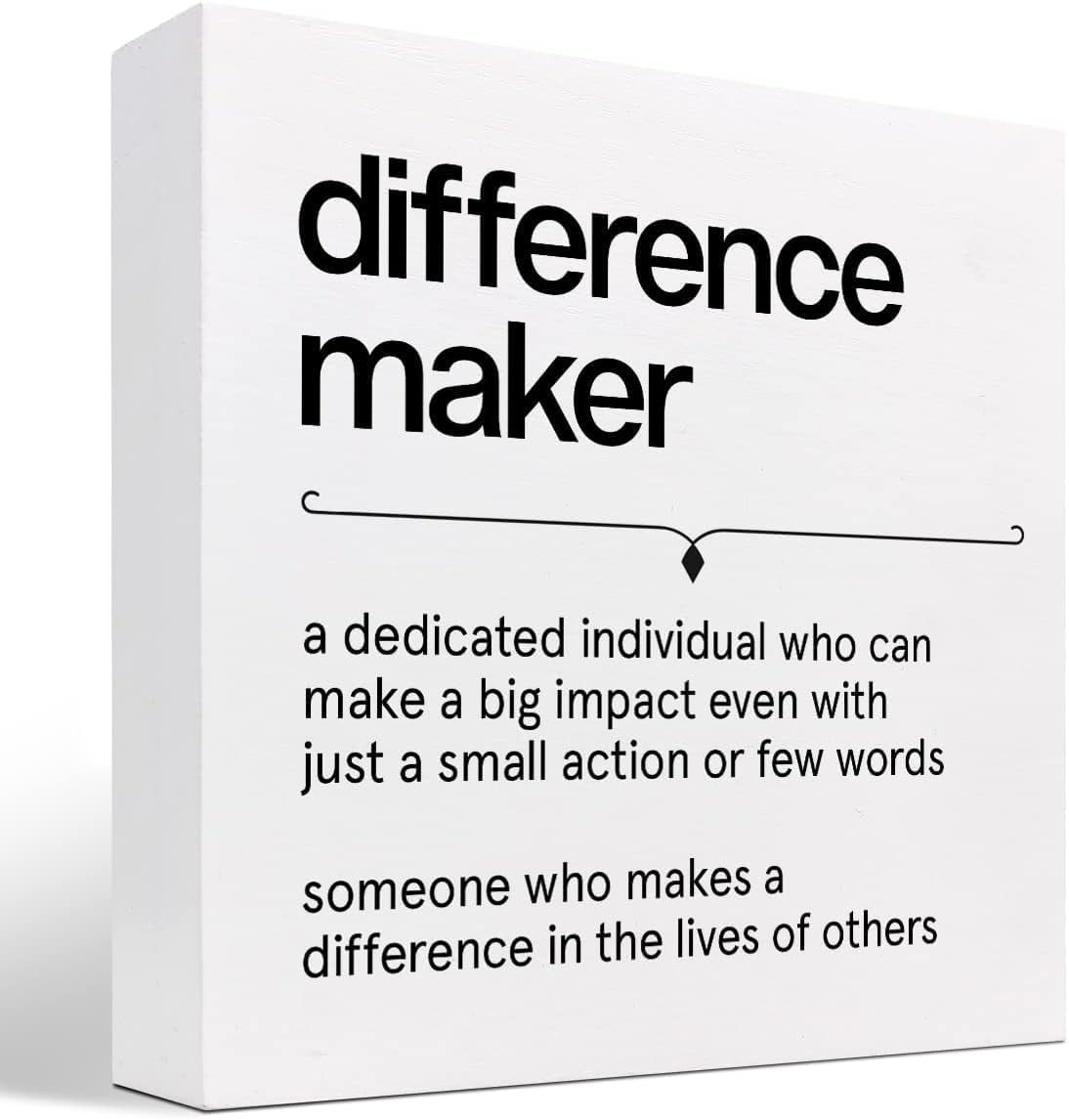 5X5 Inch Minimalist Maker Definition Wood Block Sign Desk Decor ...