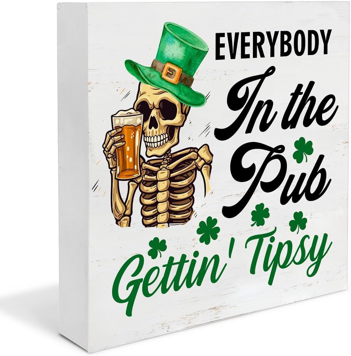 5X5 Inch St. Patricks Day Decor, Skeleton St Patricks Day Decorations ...