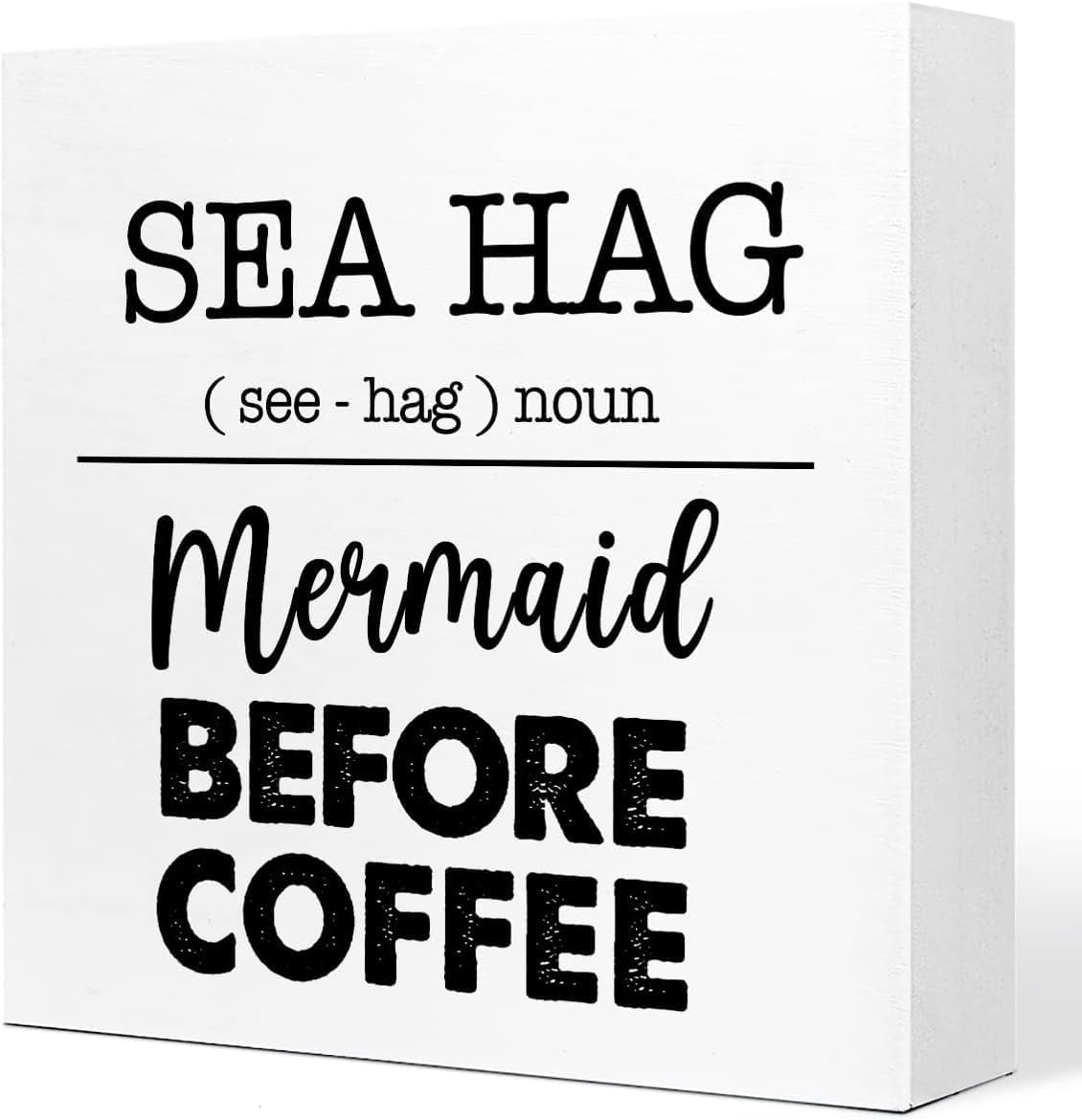 5X5 Inch Summer Desk Decor,Funny Sea Hag Definition Wood Plaque Sign ...