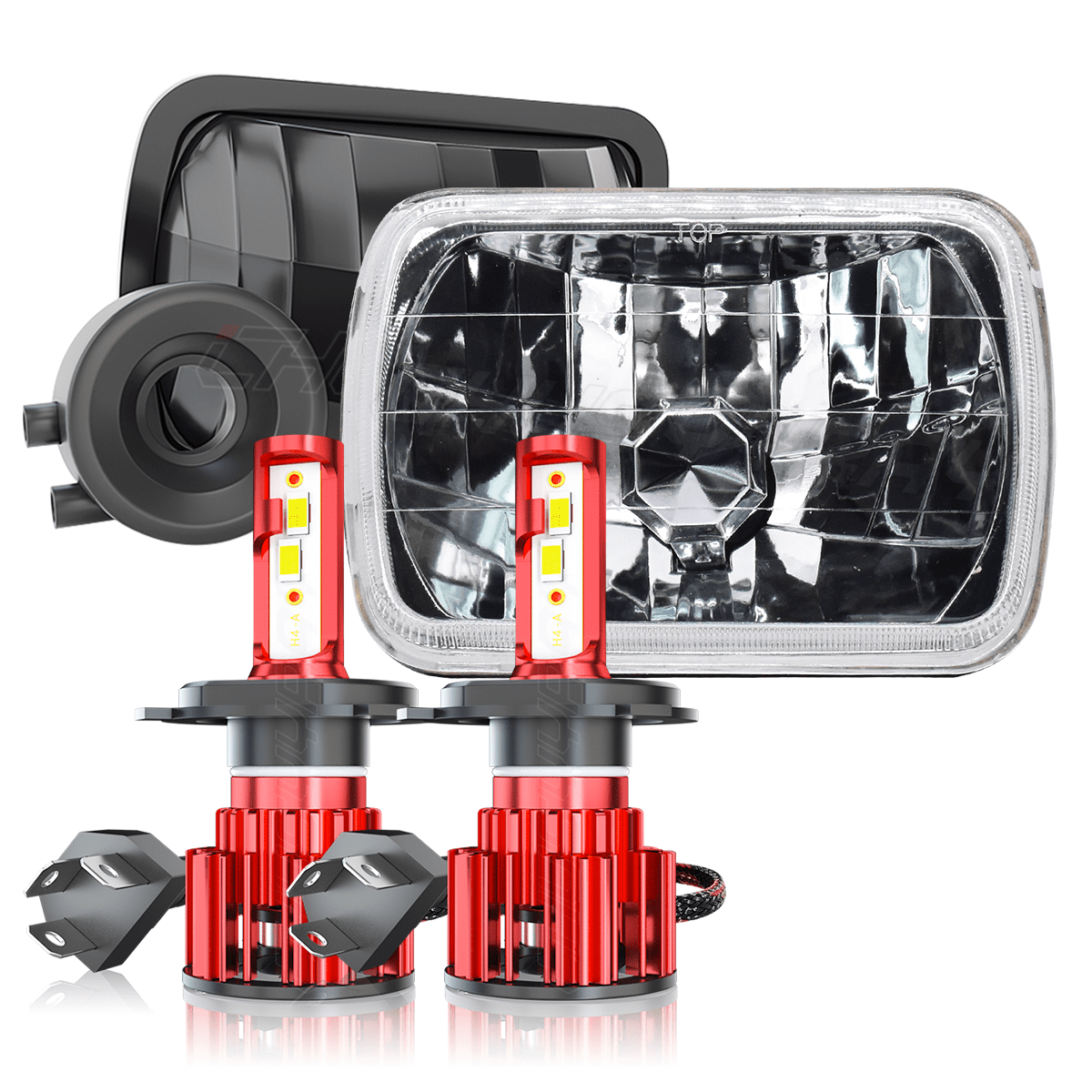 5X7" 7x6 LED Headlight H4 Hi-Lo Beam for Chevrolet Express 1500 2500 ...