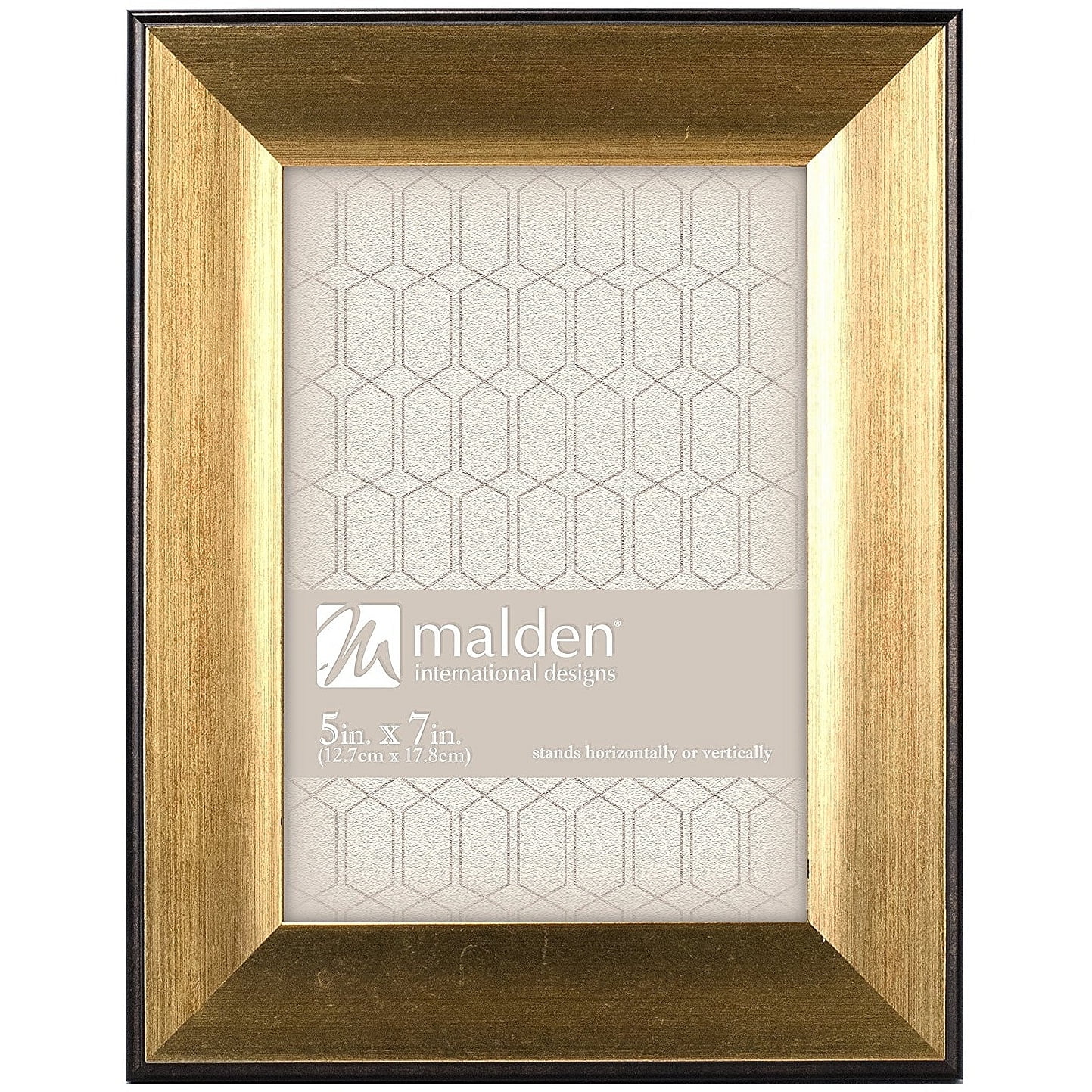 5X7 GOLD With BLACK TRIM photo frame - Walmart.com