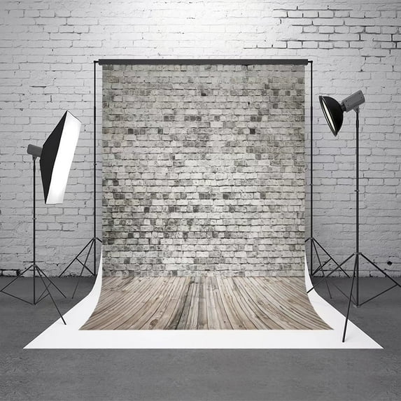5X7ft Grey Brick Wall Photography Background Backdrop For Children ...