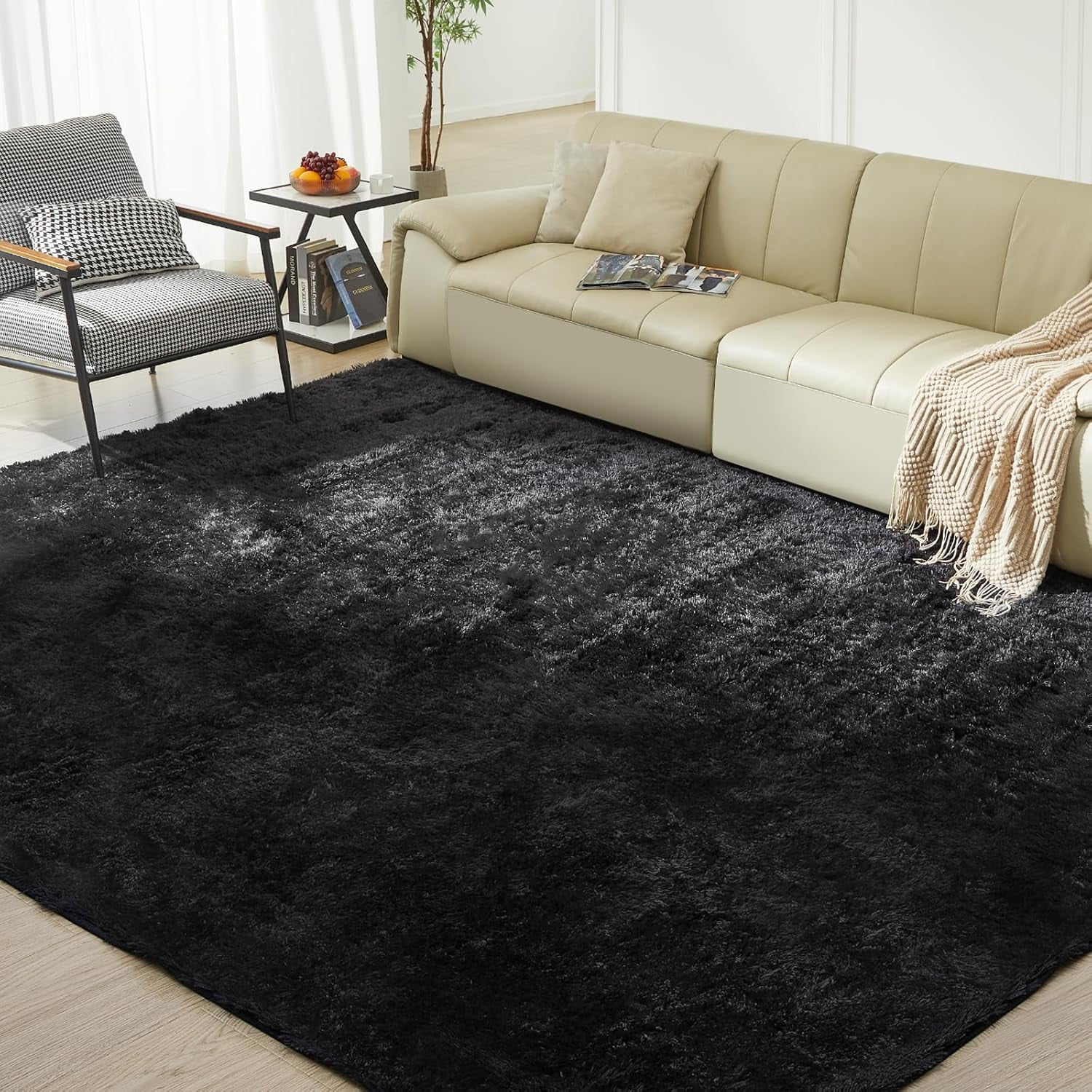 5X8 Ultra Soft Rug for Living Room, 5X8 Fluffy Shag Area Rug for ...