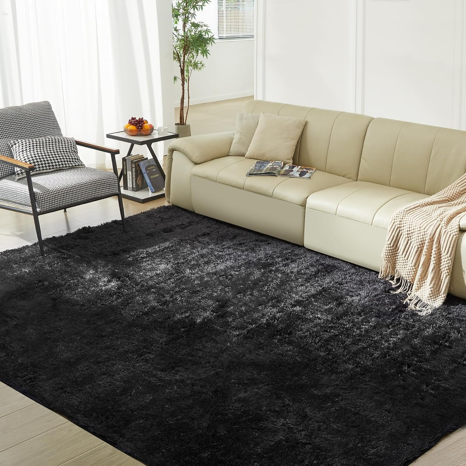5X8 Ultra Soft Rug for Living Room, 5X8 Fluffy Shag Area Rug for ...
