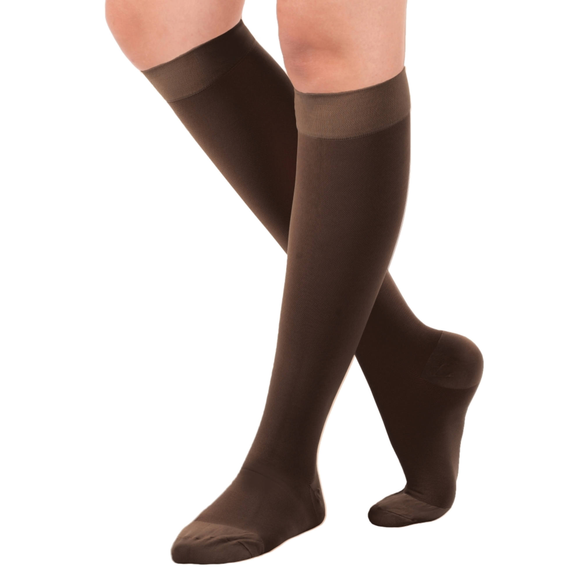 5XL Plus Size Compression Stockings for Women & Men 20-30 mmHg - Brown ...
