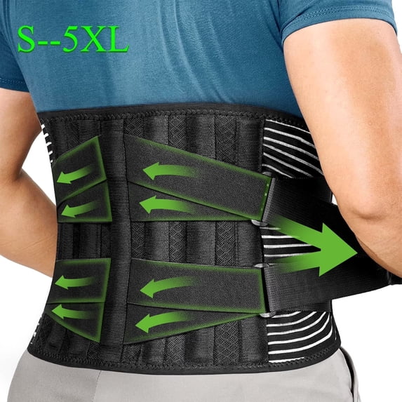 5XL oversize Back Braces for Lower Back Pain Relief, Breathable Back ...