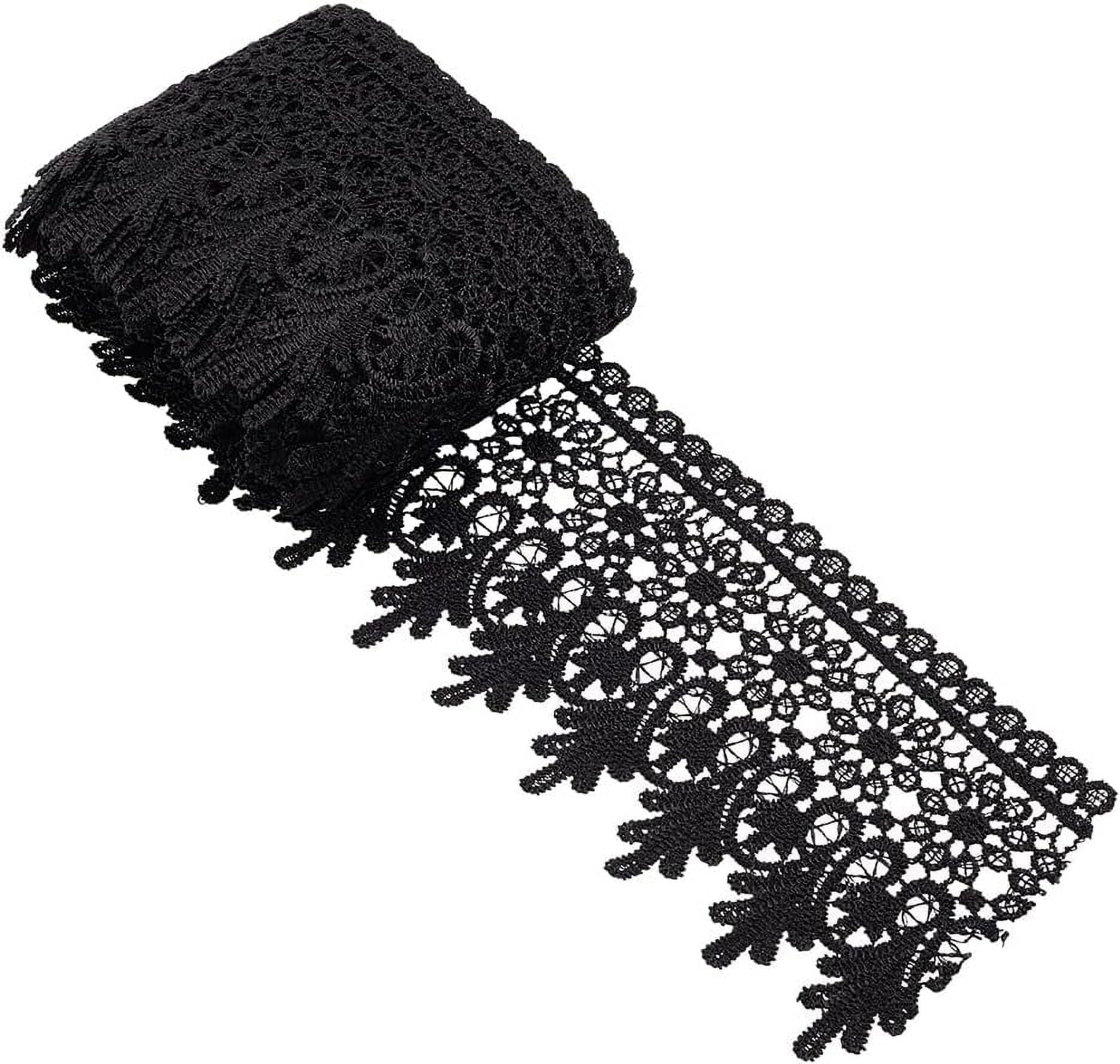 5Yards Black Lace Ribbon 3.3inch Wide Lace Trim Vintage Lace Trim ...
