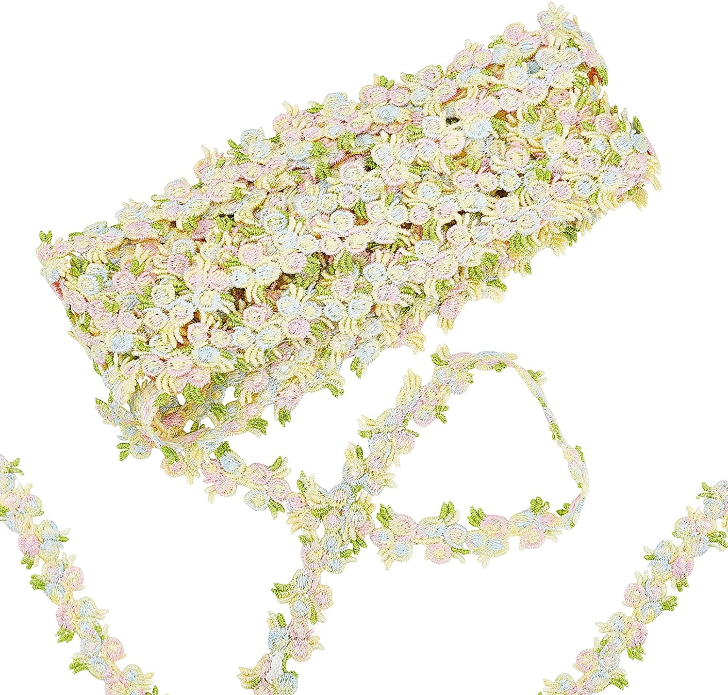 5Yards Flower Trim Ribbon Light Green Flower DIY Lace Applique Sewing ...