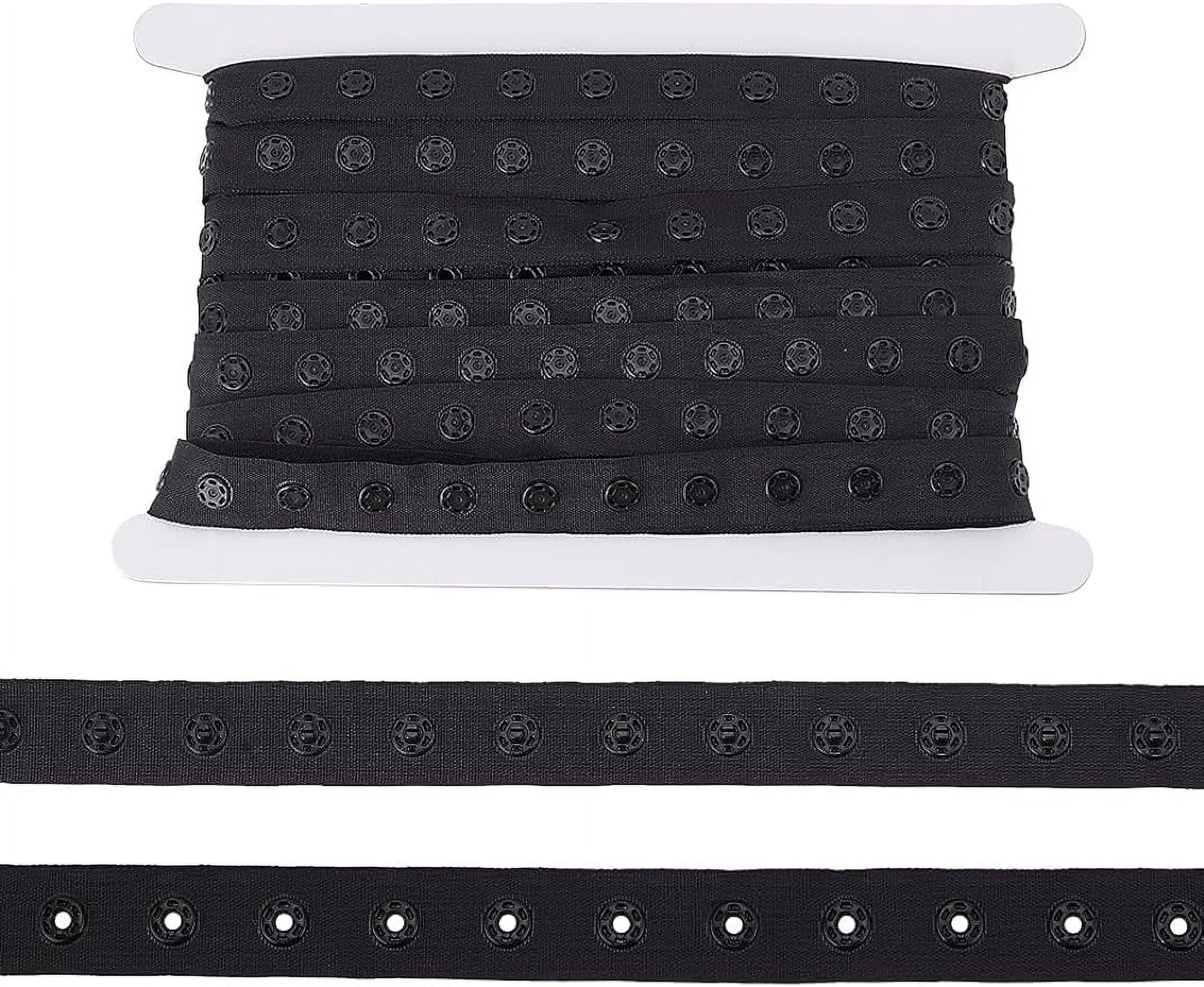 5Yards Snap Button Tape 0.7inch Wide Black Sewing Snap Fastener Tape ...