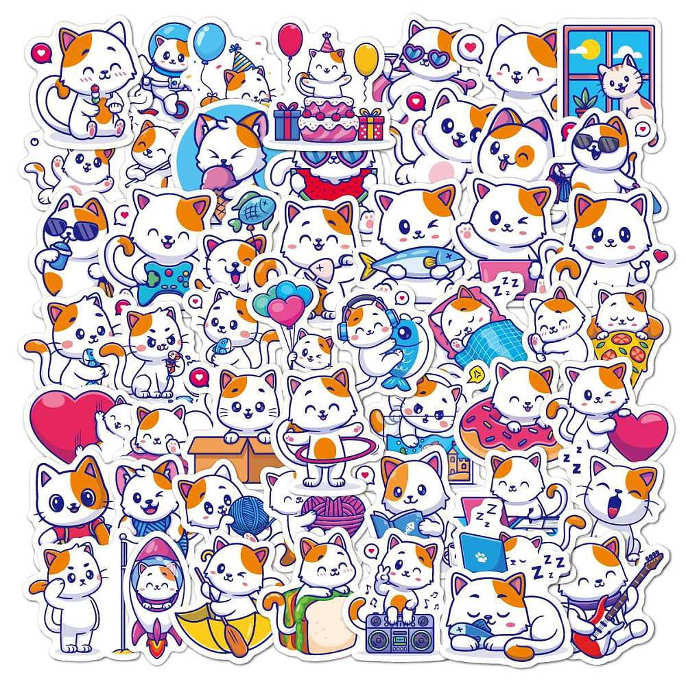 5bags Waterproof PVC Adhesive Stickers for Suitcase Skateboard ...