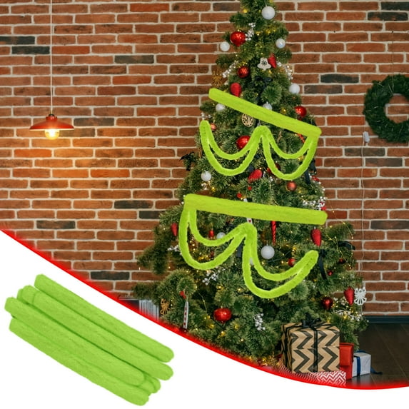 5cm Christmas Tree Skirt | 59-Inch Green Woolen Thread Decoration ...
