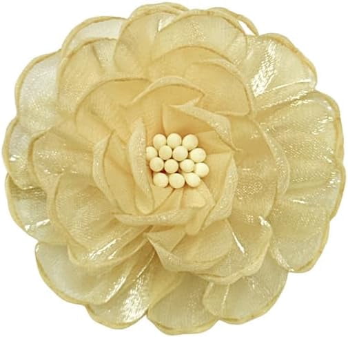 5cm Cute Camellia Flower Brooch Pin for Women Girls Fashion Fabric ...