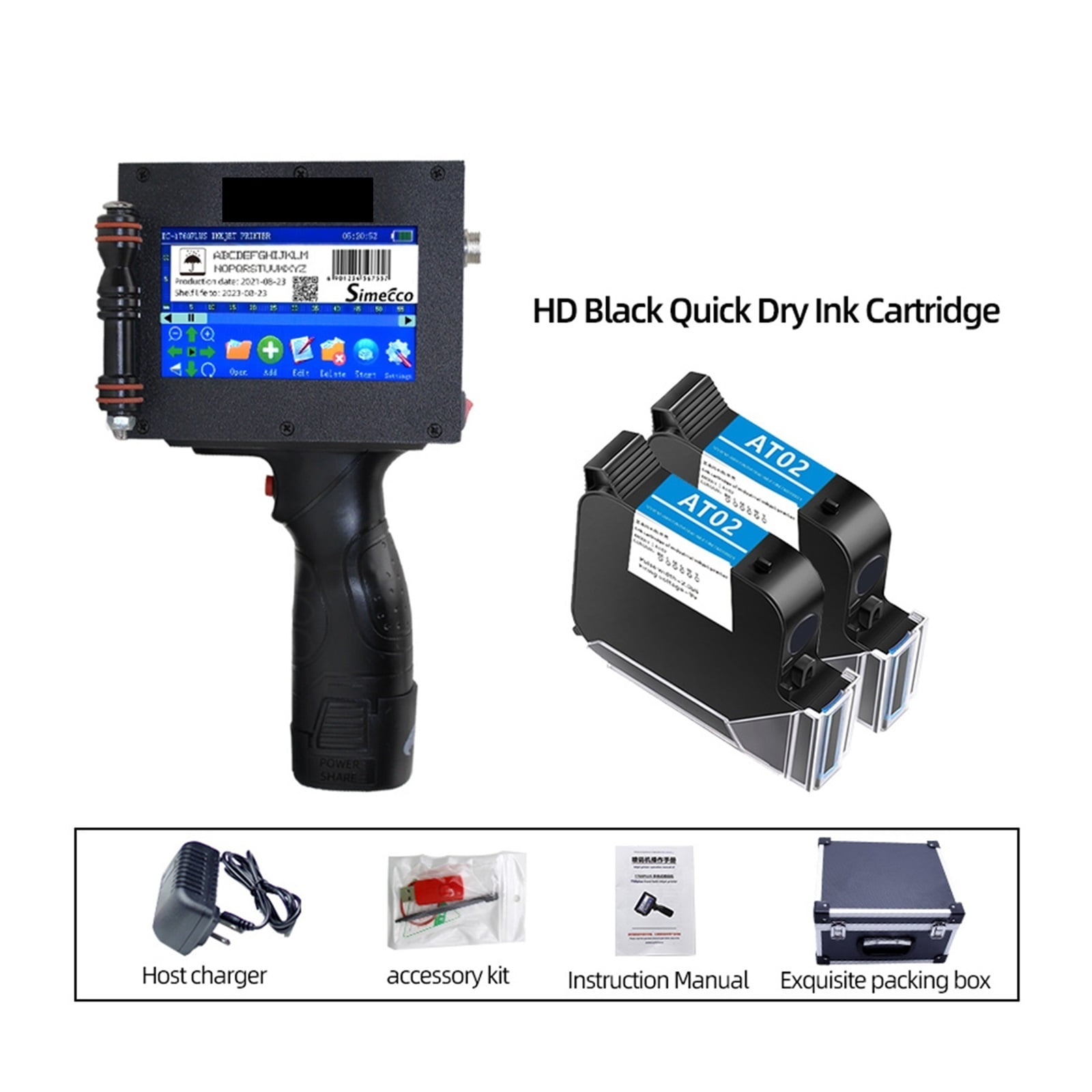 5cm Large Character Handheld Inkjet Printer Portable Pattern LOGO Label ...