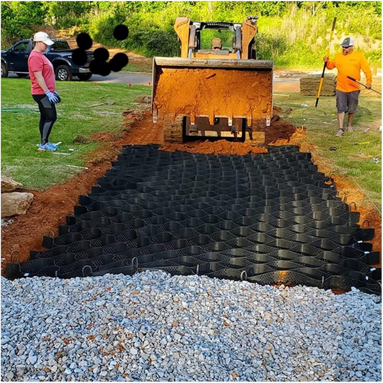5cm Tall Geogrid Geoweb Geo Cells Grid with Drain Holes, Slope ...