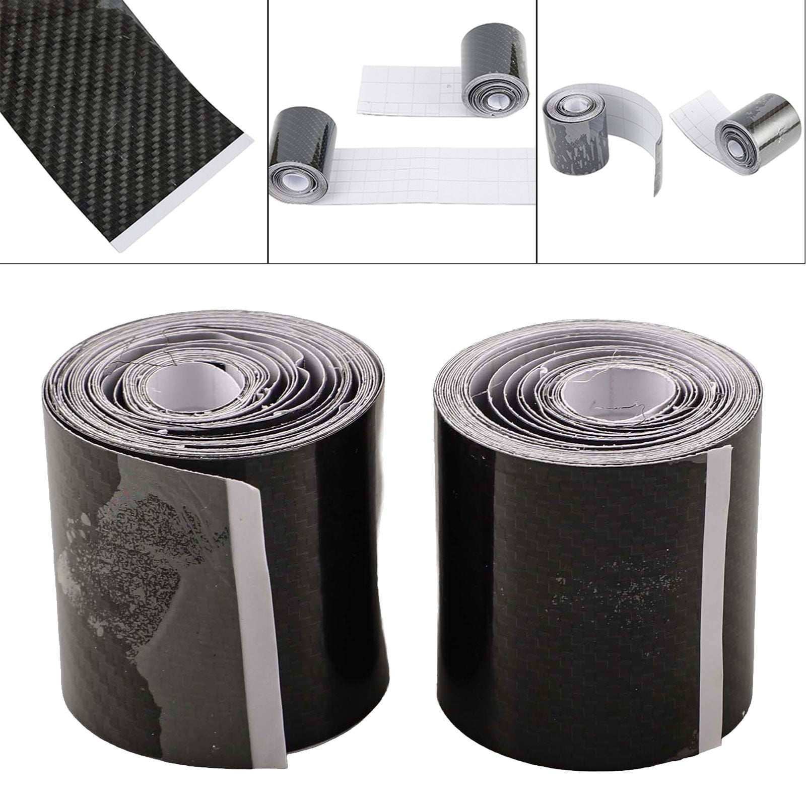 5cm x 300cm PVC Carbon Fiber Door Scuff Protection Film with Adhesive ...