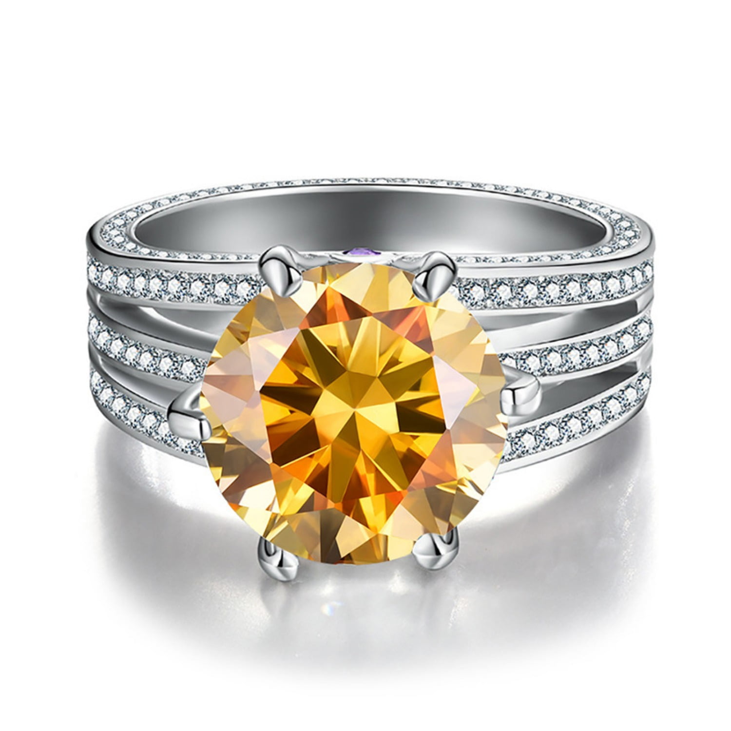 5ct Moissanite Wedding Bands for Women D Color VVS1 Clarity Sterling ...