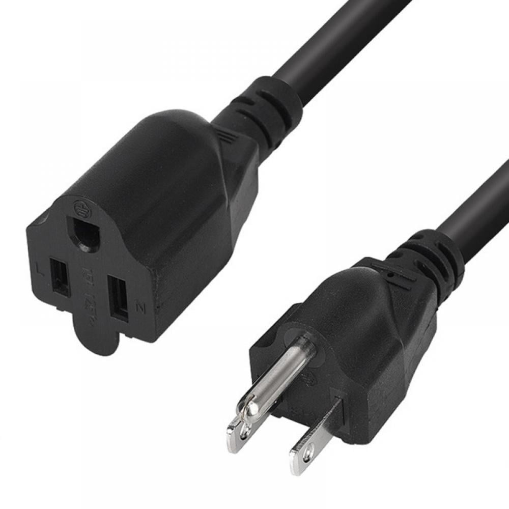5ft 18AWG Power Extension Cable 25 Feet, 3 Conductor (NEMA 5-15P to ...