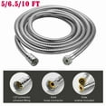 Stainless Steel Shower Hose, 5ft/6.5ft/10ft, Replacement for Handheld ...
