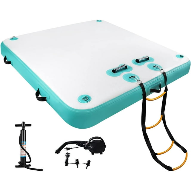 5ft/6ft/8ft/10ft Floating Dock Water Platform, Multi-People Inflatable ...
