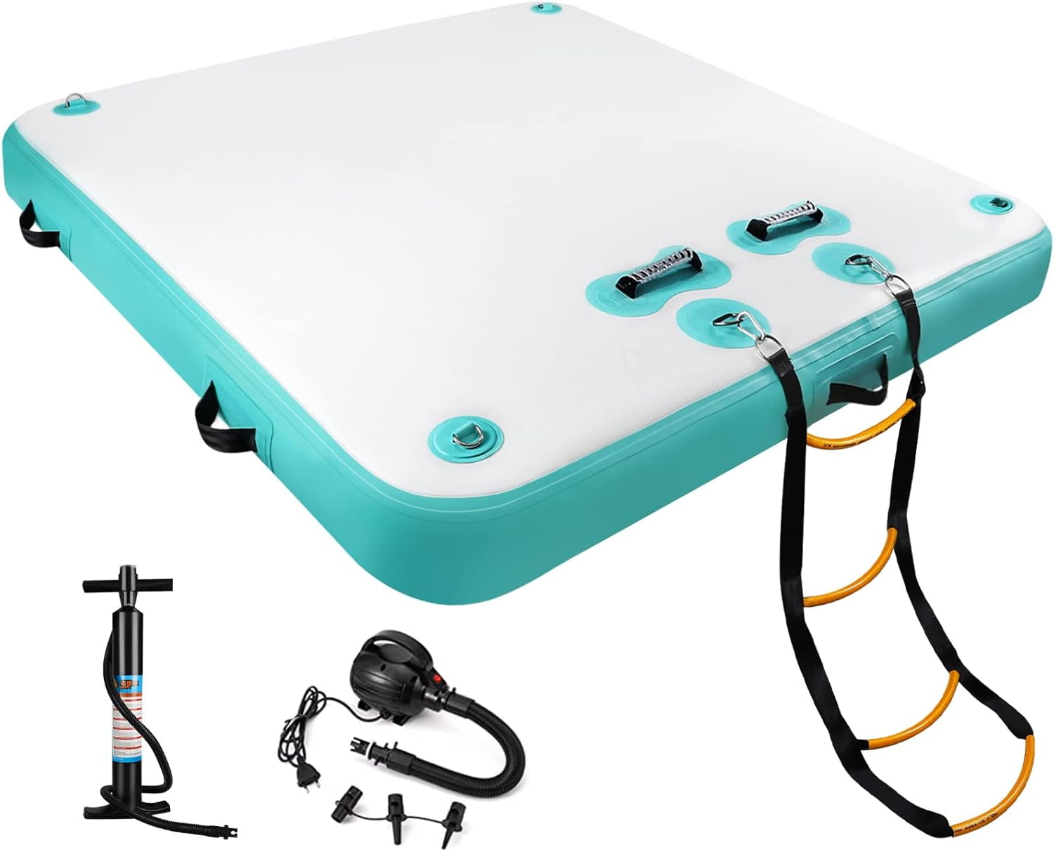 5ft/6ft/8ft/10ft Floating Dock Water Platform, Multi-People Inflatable ...