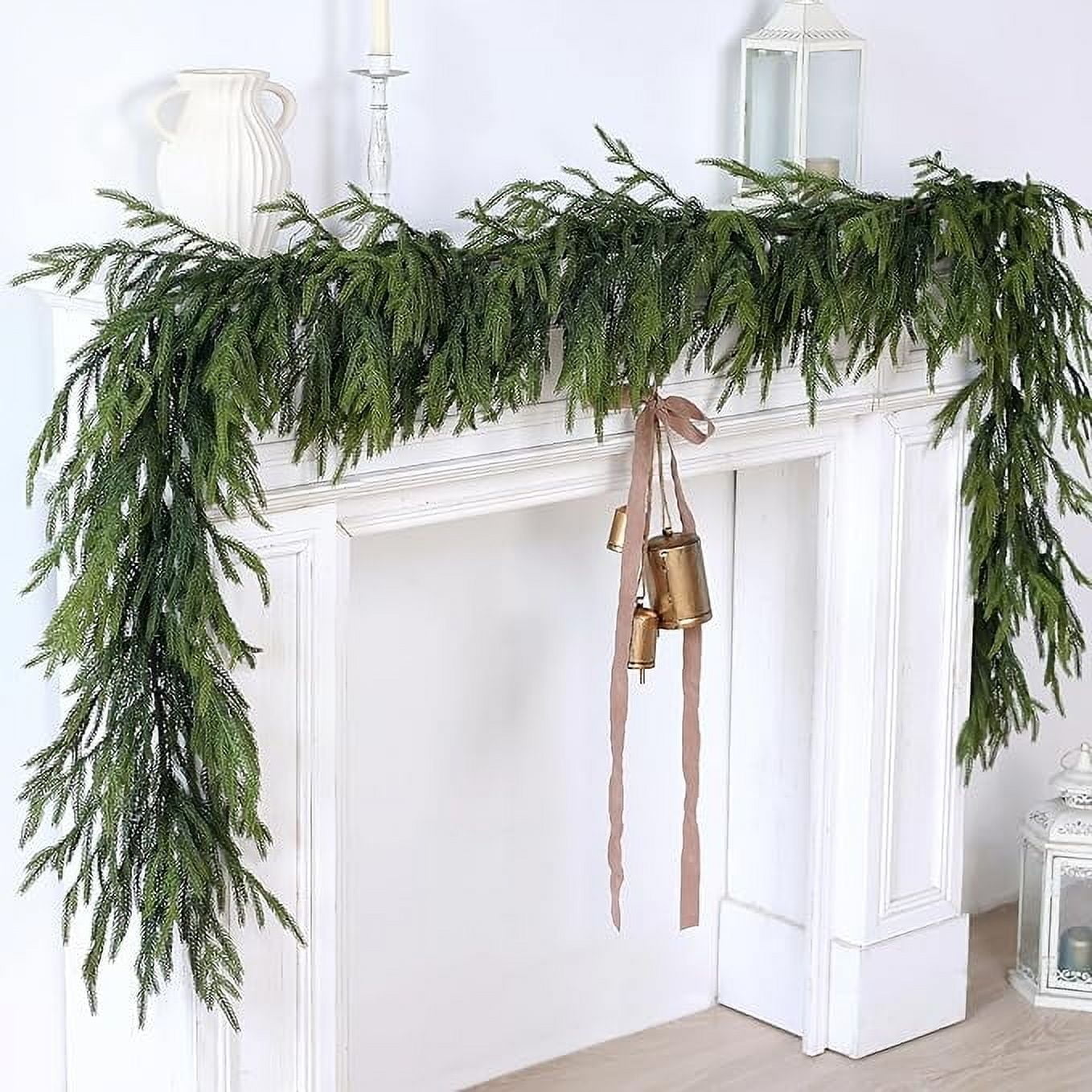 5ft Artificial Christmas Garlands- Real Touch Norfolk Pine Garland Faux ...