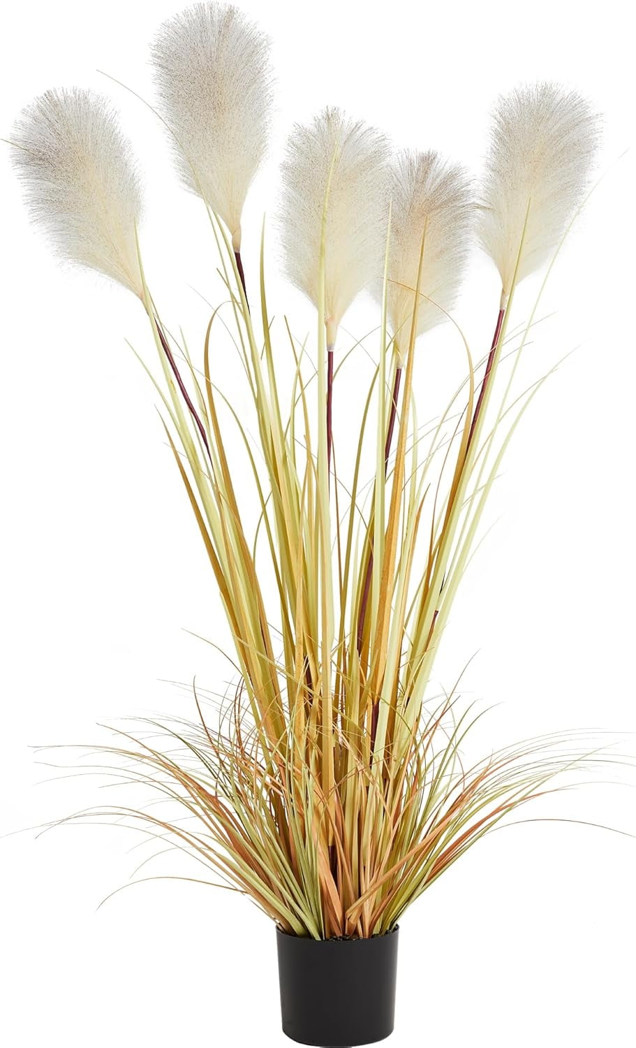 5ft Artificial Feather Reed Grass, 59in Tall Artificial Indoor Outdoor ...