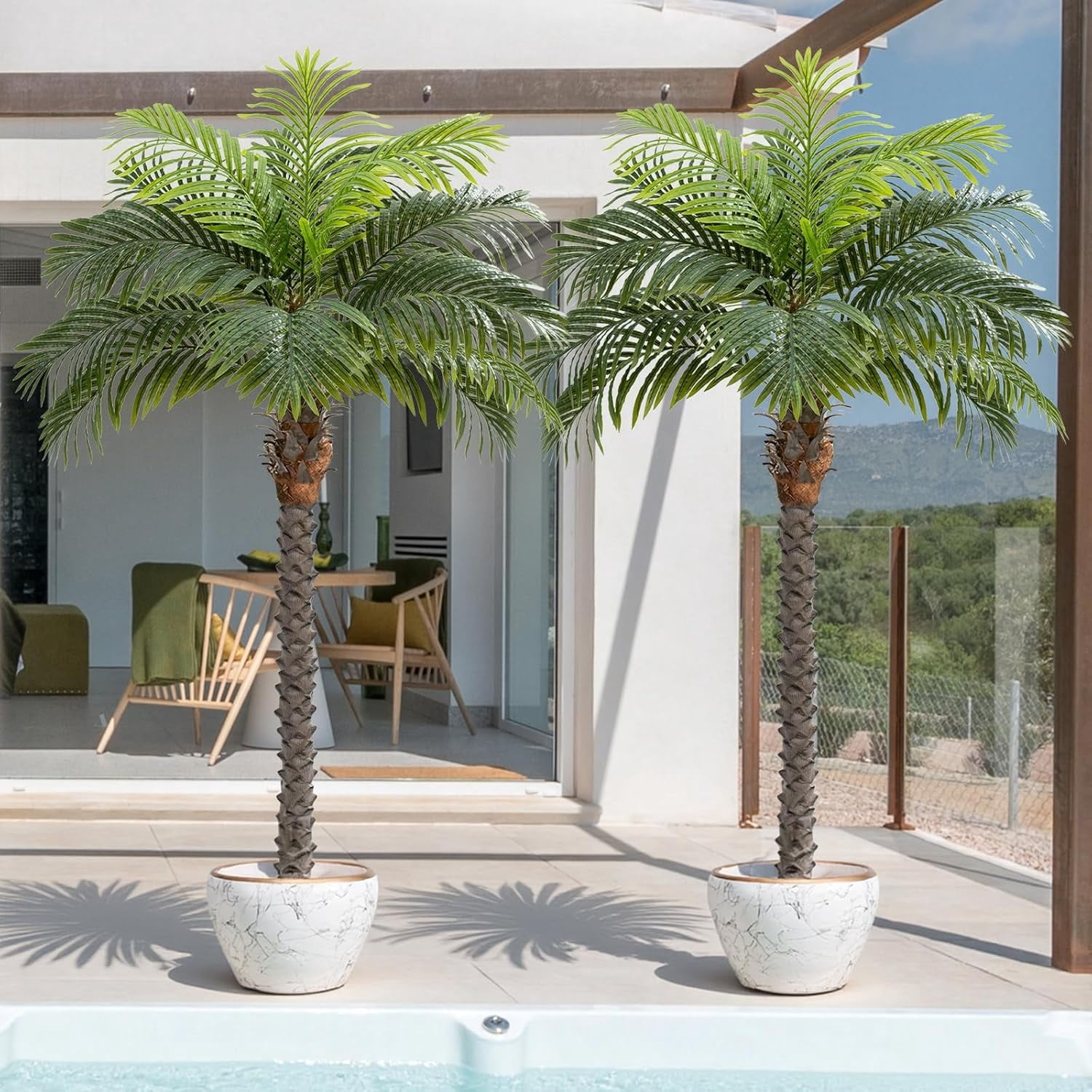 5ft Artificial Phoenix Palm Tree for Outdoor Indoor Decor, Faux Coconut ...