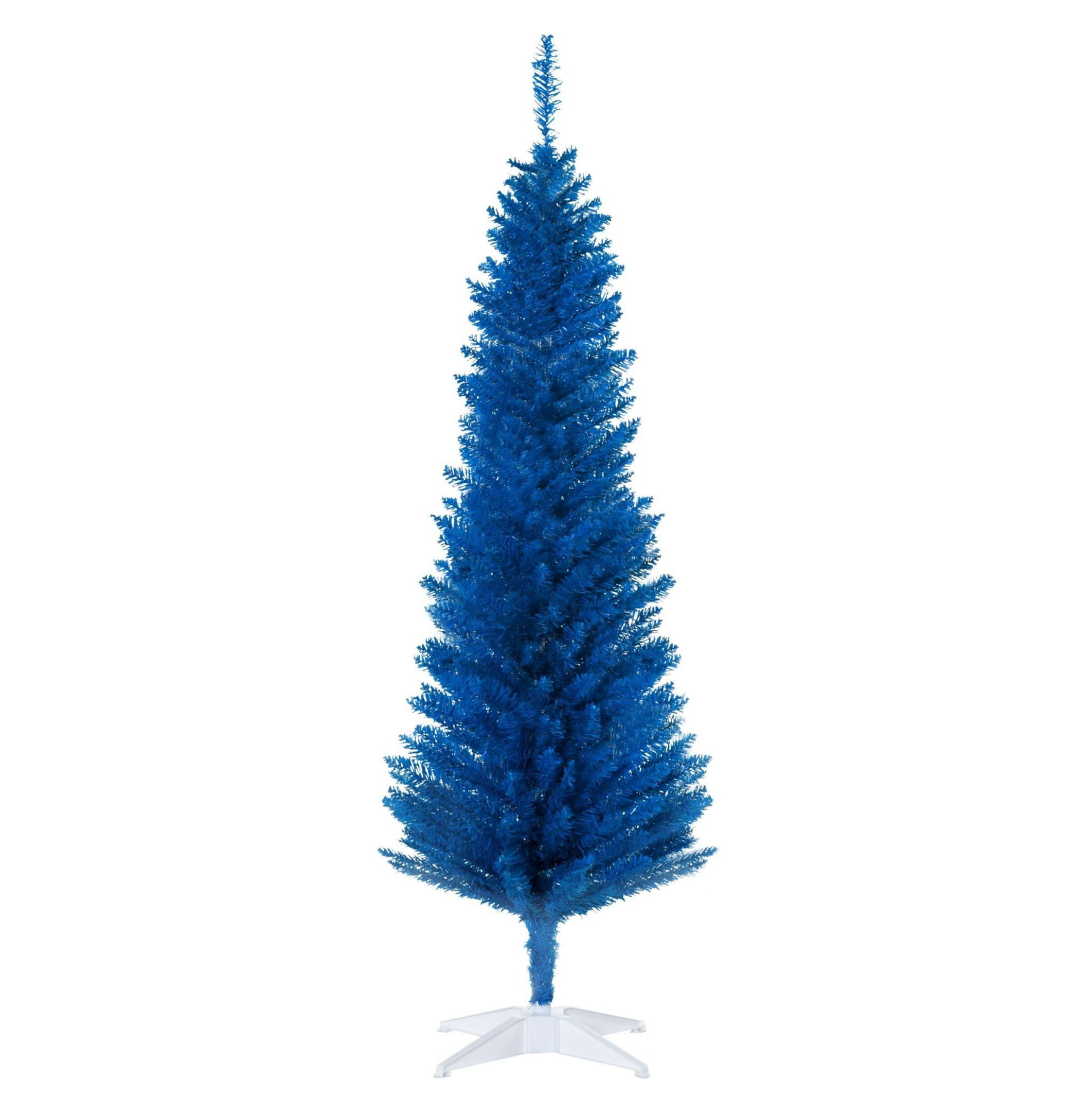 5ft Blue Pencil Christmas Tree, Artificial Holiday Tree with 294 Tips ...