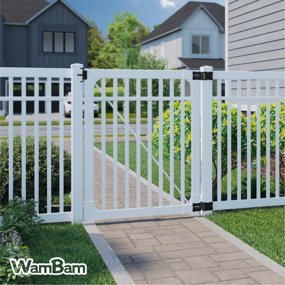 5ft H x 4ft W (1 Gate) No Dig WamBam Windsor Gate Kit, BL19108 ...