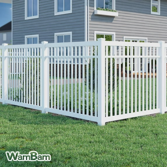 5ft H x 6ft W (1 Panel + 1 Post) No Dig WamBam Windsor Fence Kit ...