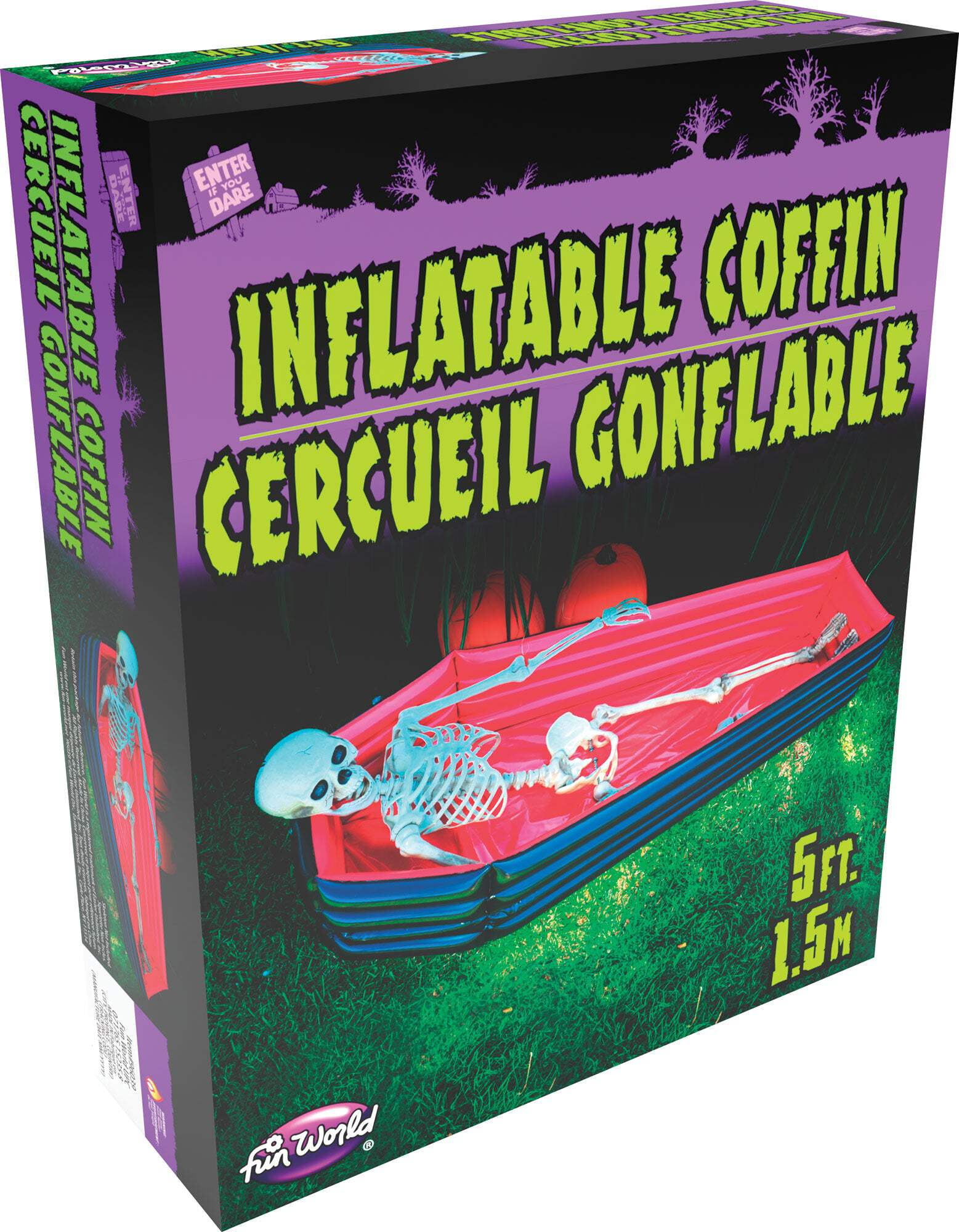 5ft. Inflatable Coffin Halloween Party Haunted House Decoration Prop ...