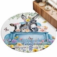 5ft Round Rug Animals Flowers Area Rugs for Living Room Bedroom ...