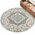 5ft Round Rug Beige Green Boho Area Rugs for Living Room Bedroom ...
