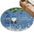 5ft Round Rug Blue Teal Gnomes Christmas Area Rugs for Living Room ...