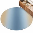 5ft Round Rug Blue Yellow Ombre Area Rugs for Living Room Bedroom ...