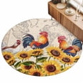 5ft Round Rug Chicken Sunflowers Area Rugs for Living Room Bedroom ...