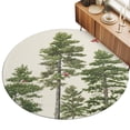 5ft Round Rug Christmas Area Rugs for Living Room Bedroom Washable Non ...