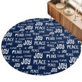 5ft Round Rug Christmas Navy Blue Area Rugs for Living Room Bedroom ...