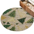 5ft Round Rug Christmas Tree Area Rugs for Living Room Bedroom Washable ...