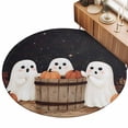5ft Round Rug Cute Ghosts Area Rugs for Living Room Bedroom Washable ...