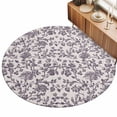 5ft Round Rug Farmhouse Purple Area Rugs for Living Room Bedroom ...