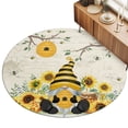 5ft Round Rug Gnomes Sunflower Area Rugs for Living Room Bedroom ...