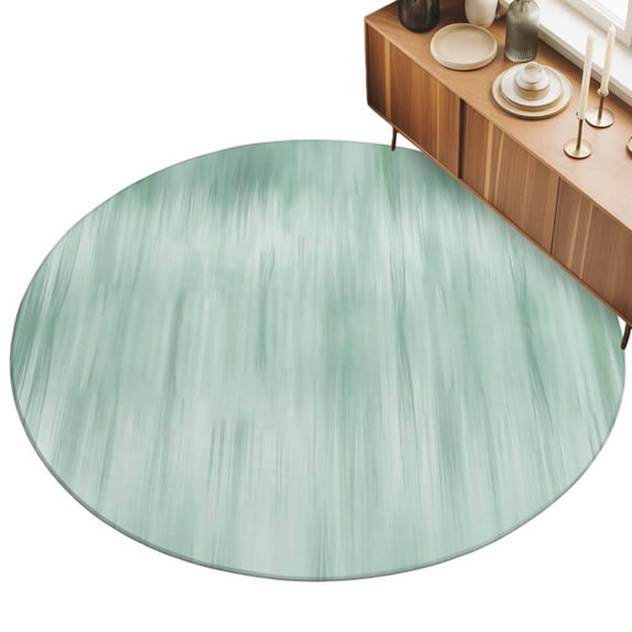 5ft Round Rug Green Area Rugs for Living Room Bedroom Washable Non Slip ...