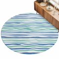 5ft Round Rug Green Blue Stripes Area Rugs for Living Room Bedroom ...
