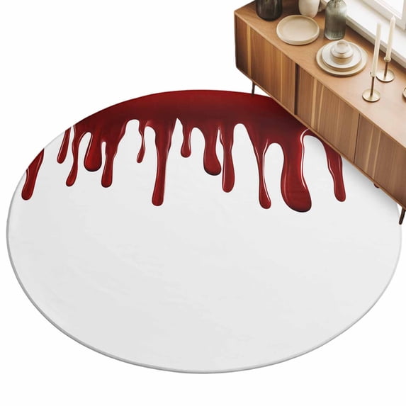 5ft Round Rug Halloween Area Rugs for Living Room Bedroom Washable Non ...