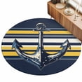5ft Round Rug Nautical Anchor Area Rugs for Living Room Bedroom ...