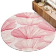 5ft Round Rug Shell Pink Coastal Area Rugs for Living Room Bedroom ...