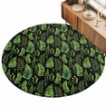5ft Round Rug Spring Leaves Area Rugs for Living Room Bedroom Washable ...