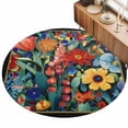 5ft Round Rug Spring Wildflowers Area Rugs for Living Room Bedroom ...