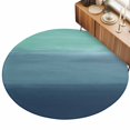 5ft Round Rug Teal Blue Ombre Area Rugs for Living Room Bedroom ...